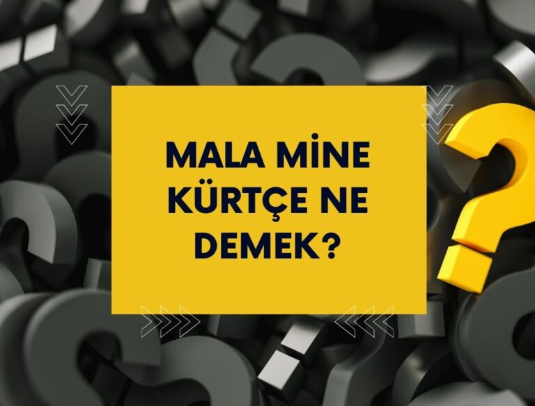 Mala Mine Kürtçe Ne Demek? Türkçe anlamı nedir?